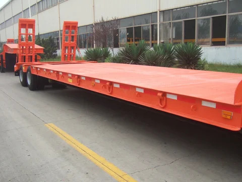Buy 60ton Lowbed Trailer With Cantilever Suspension Two Line Four Axles ...