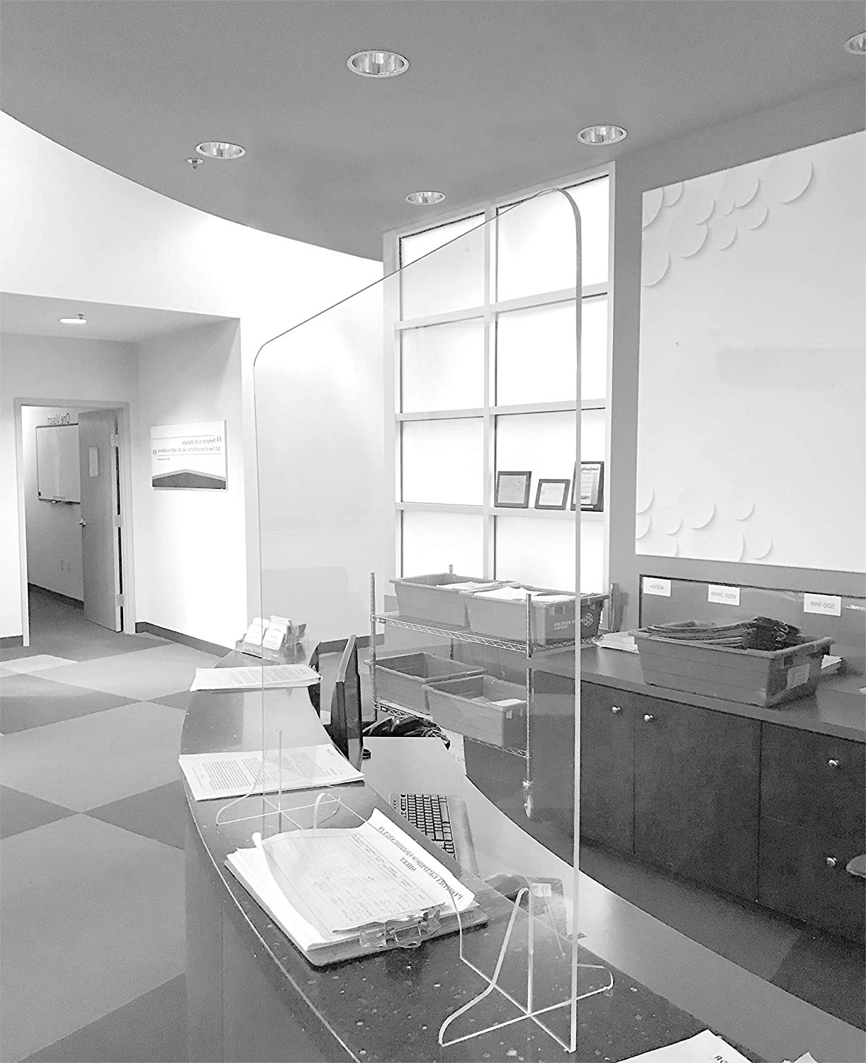 Buy Acrylic Protective Screen Barrier Divider Shield Portable Glass ...