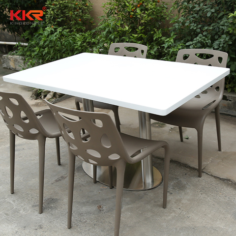 Buy Acrylic Solid Surface Dining Table Set Outdoor Restaurant Tables ...