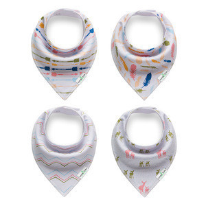Buy Amazon Popular Print Customized Logo 4 Packs Baby Bandana Drool ...
