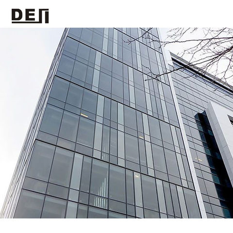 Buy Commercial Building Aluminum Glass Curtain Wall Glass Facade from ...