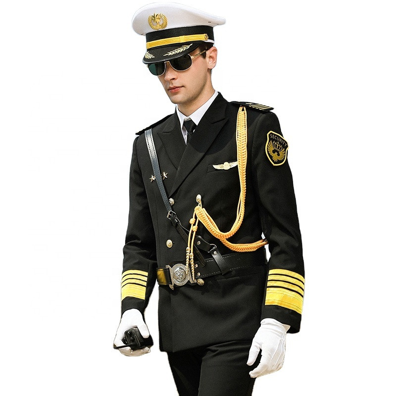 Buy Custom Black Man Security Uniform Suit Security Guard Uniform Set ...