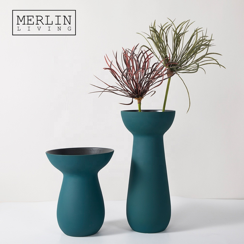 Buy Decorative Handmade Porcelain Purple Vase Set Nordic Ceramic Flower ...