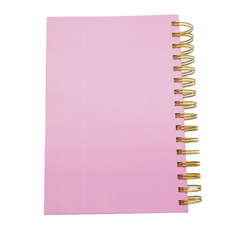 Buy Eco Friendly Bulk Lined Pink Hard Cover Spiral Notebook With Own ...