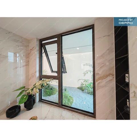 Buy Energy Efficiency Double Glazed Aluminium Awning Windows Outward ...