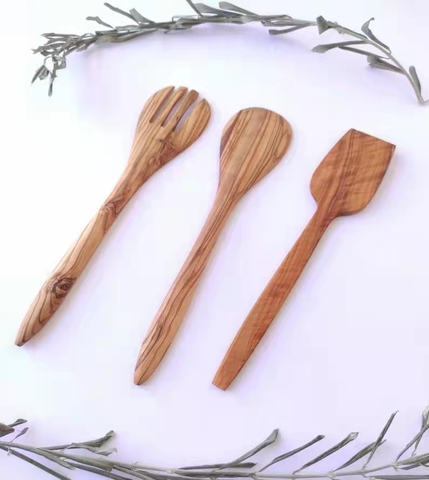 Buy Handmade Nordic Traditional Italy Olive Wood Straining Spoon Wooden ...