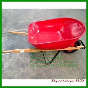 Buy Heavy Duty Construction Wheelbarrow With Wooden Handle Garden ...