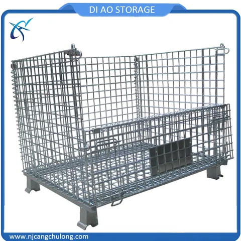 Buy Heavy Duty Stillage Cage Collapsible Rigid Metal Bulk Wire Mesh ...