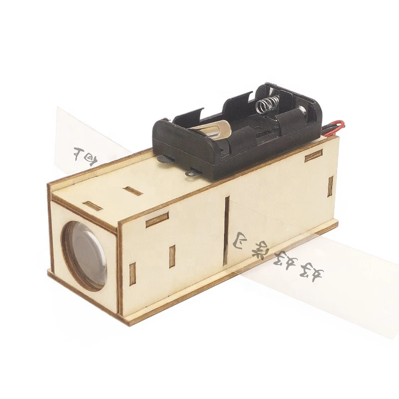 Buy Homemade Slide Projector Diy Stem Learning Wooden Science ...