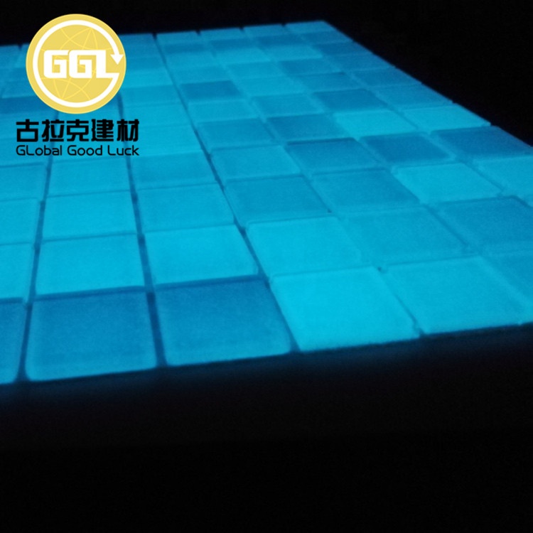 Buy Luminous Blue/green Blue Light, Glass Swimming Pool Tile Glow In The Dark from Xiamen Good ...