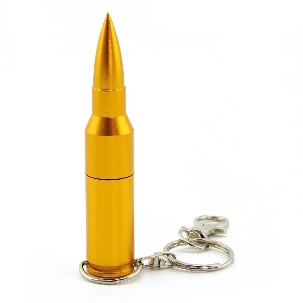 Buy Metal Bullet Shape And Logo Usb Stick Flashdisk With Keychain ...
