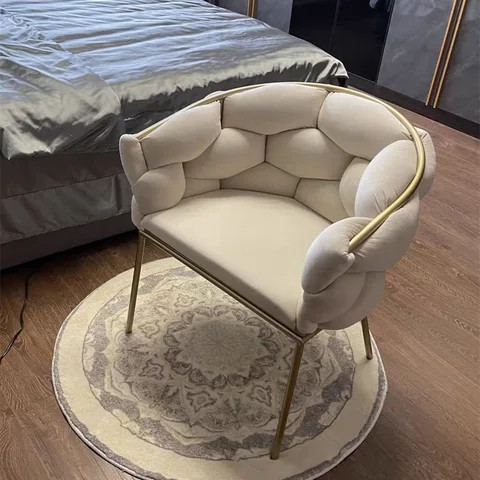 Buy Nordic Dressing Table Chair Velvet Dressing Chair Living Room ...