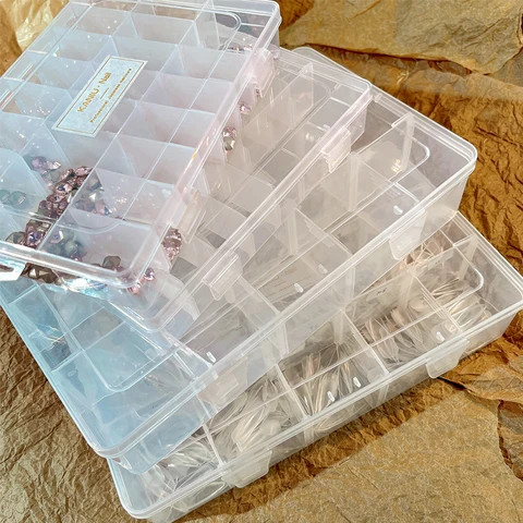 Buy Plastic Organizer Container Box 24 Compartments With Adjustable ...