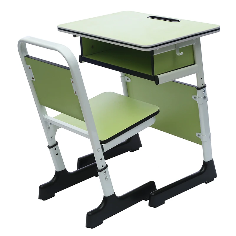 Buy Professional Classroom Furniture Height Adjustable School Single Desk And Chairs from ...