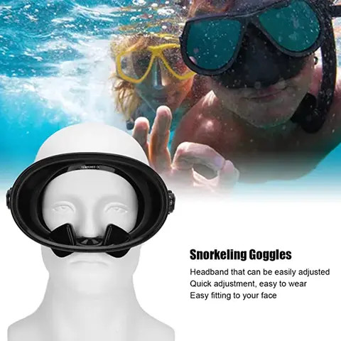 Buy Professional Single Lens Round Snorkel Mask Frameless Wide View ...