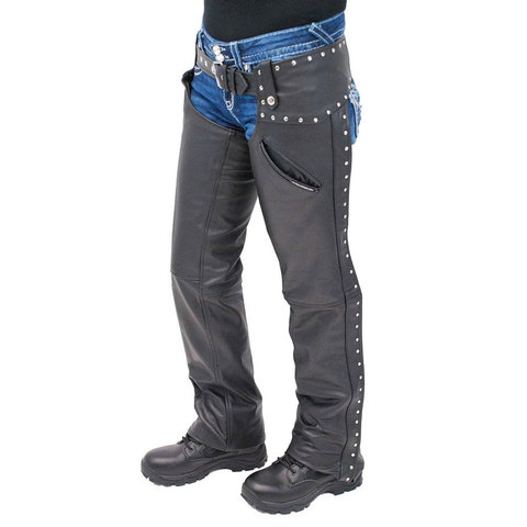 Buy Quality Black Genuine Cowhide Leather Horse Riding Chaps Custom ...