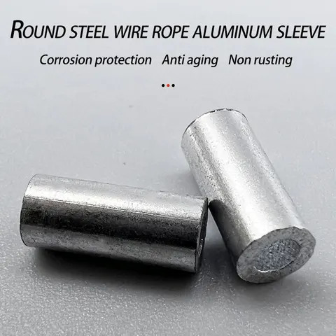 Buy Round Wire Rope Sleeve Aluminum Crimping Sleeve Fishing Line ...