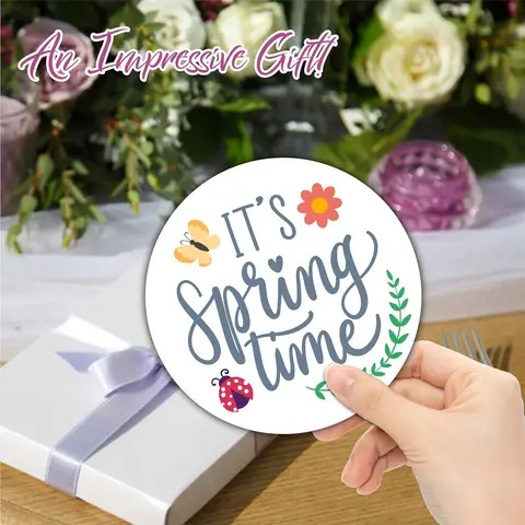 Buy Round Wooden Hanging Door Sign Its Spring Time Minimal Theme ...