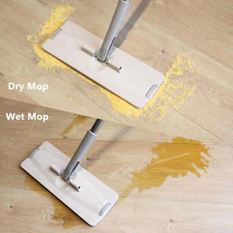 Buy Squeeze Bucket Cleaning Tools Lazy Self Washing Wet Easy Flat Magic ...
