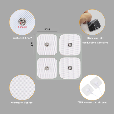 Buy Tens Snap Medic 4 Electrode Machine Replacement Snap Gel In 1 Pads ...