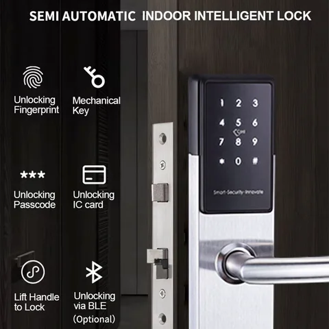 Buy Us Standard Mortise Intelligent Key Card Hotel Door Handle Lock ...