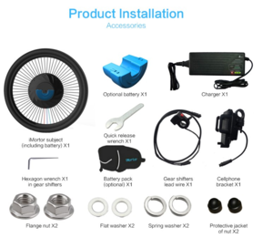 Buy Wisdom Wheel Electric Bicycle Motor One Whole Wheel Diy E Bike With ...