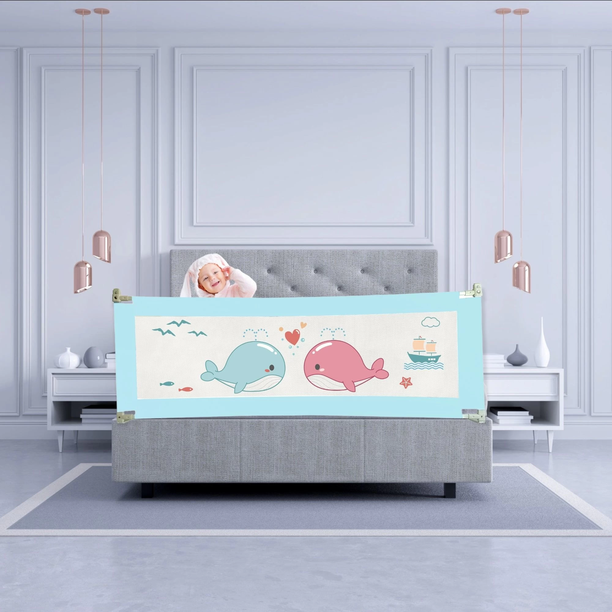 Buy Kiddale Baby Retractable Bedrail, Baby Safety Bed Guard, Baby Bed ...