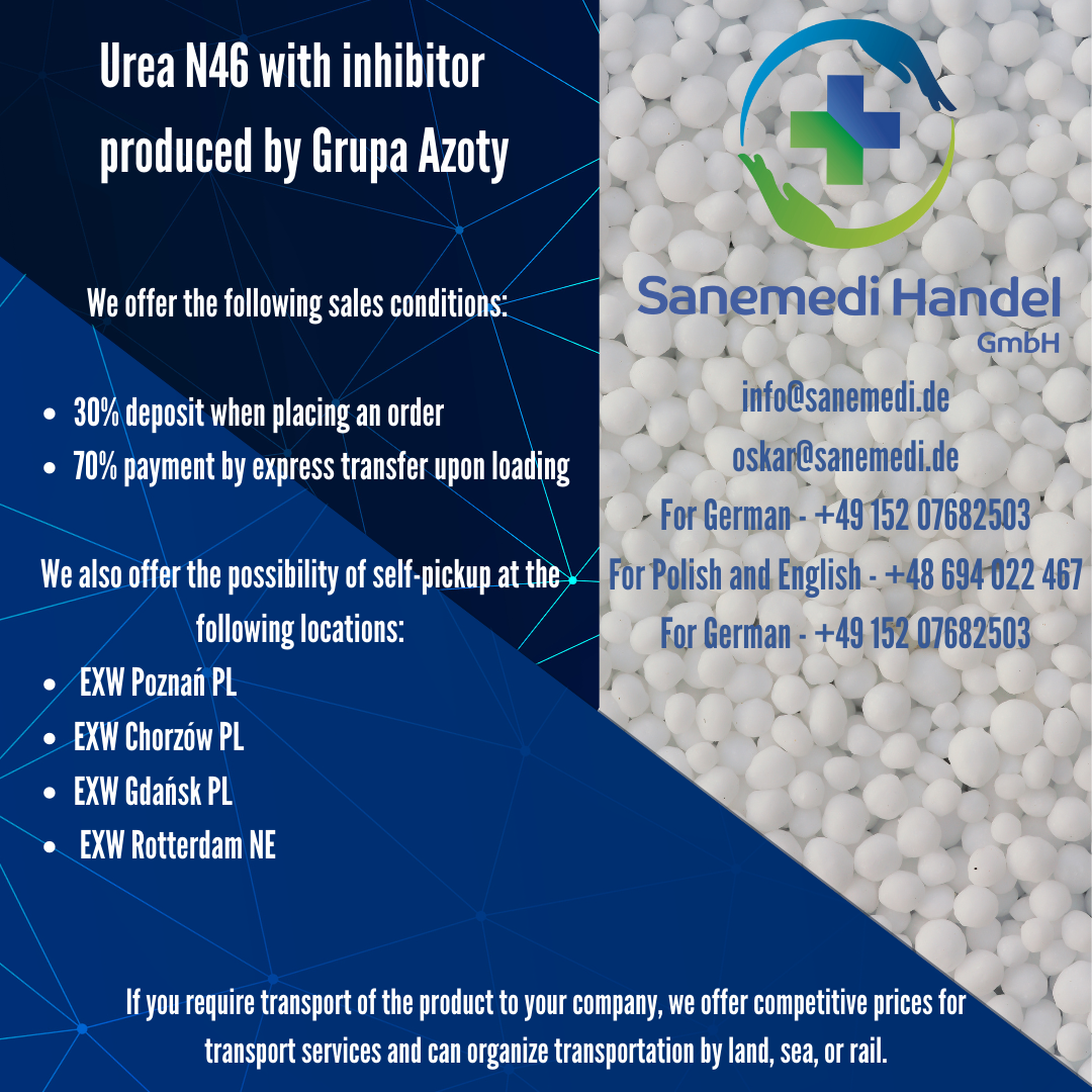 Buy Urea N46 % With Inhibitor from Sanemedi Handel GmbH, Germany ...