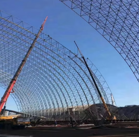Buy Space Frame For Steel Space Grid Industrial Double-span Coal Shed ...