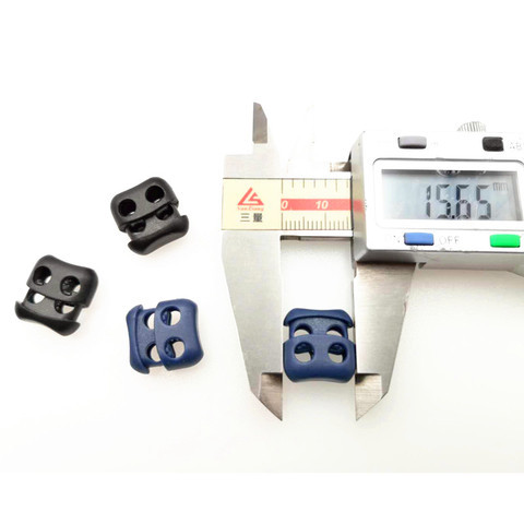 Buy 2 Hole Plastic Spring Rope Buckle Nylon Round Cord Lock Toggle ...