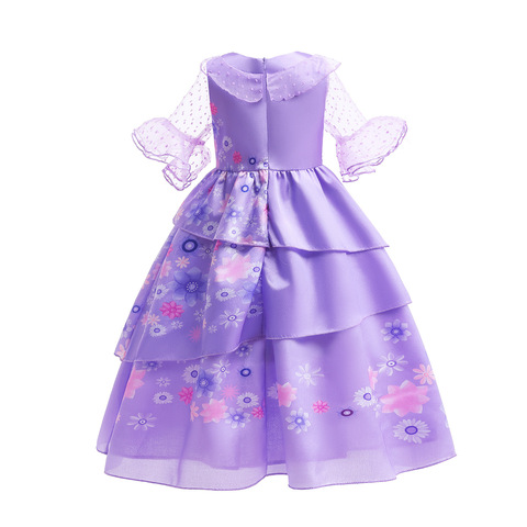 Buy 2022 Encanto Explosive Cosplay Childrens Dress Girls Fly Sleeve ...