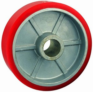 Buy 44 Series Double Ball Raceway Structure Swivel Red Pu On Aluminium ...