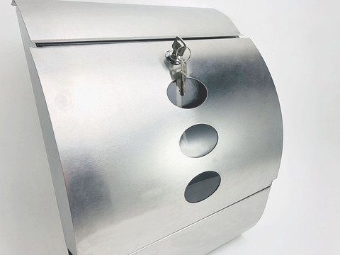Buy Arc-shaped Visible Stainless Steel Household Mailbox Wall Mounted ...
