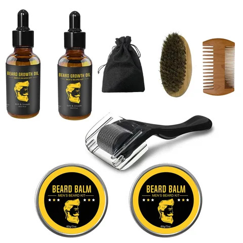 Buy Beard Care Set Beard Double-sided Comb Essence Beard Balm Stock ...