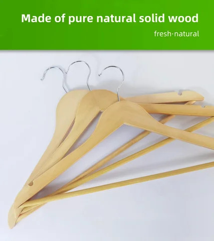 Buy China Customized Factory Clothes Hangers Wood Basics Non Slip ...