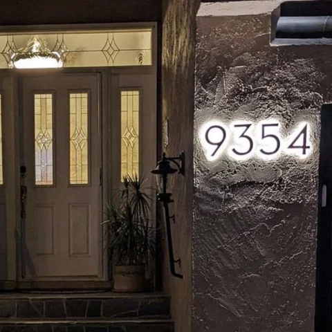 Buy Custom Door Number Stainless Steel Gold Letters 3d Room Door Number ...