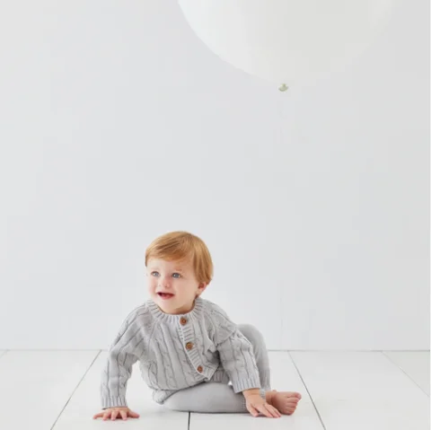 Buy Design Button Cable Knit Cute Cashmere Baby Sweater For Unisex from ...