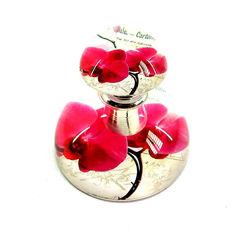 Buy Dome Shaped Red Rose Crystal Glass Perfume Bottle, Perfume Empty ...