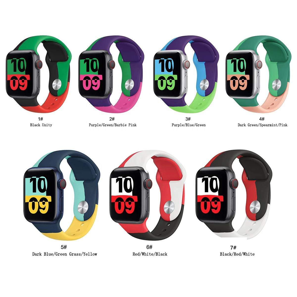 Buy Dual Color Colorful Rainbow Laser Engravable Two Tone Silicone ...