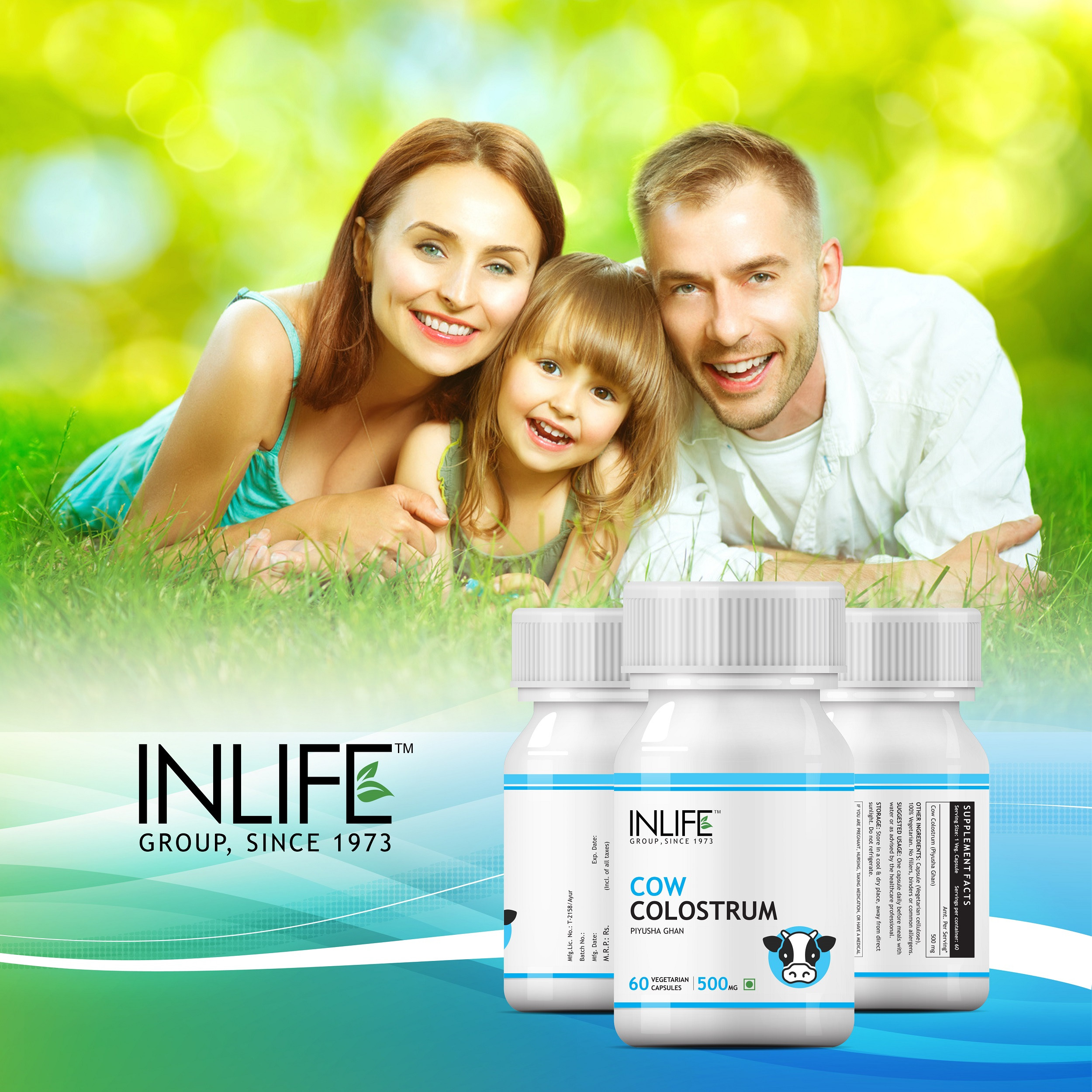 Buy Inlife Cow / Bovine Colostrum Powder Supplement, 500 Mg - 60 ...