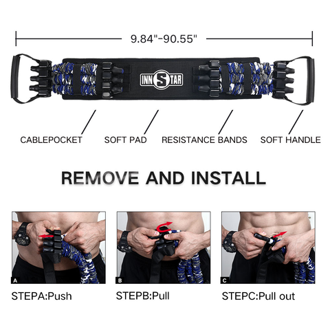 Buy Innstar Custom Resistance Exercise Band Chest Workout Press Tube ...