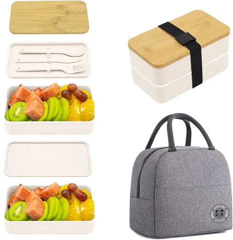 Buy Japanese-style Lunch Box Frame Insulation Double-layer Large ...
