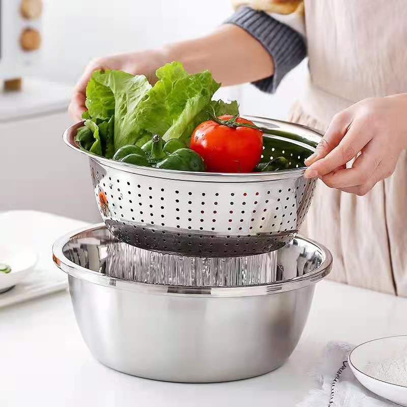 Buy Kitchen Rice Fruit Collapsible Colander Strainer Stainless Steel ...