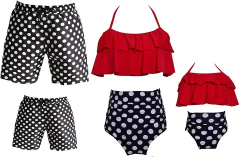 Buy Matching Family Bathing Suits Mother Father Boys Girls Swimwear Set ...