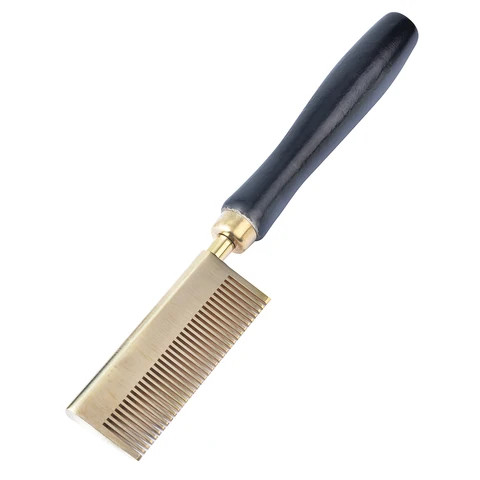 Buy Metal Comb Clip Straightening Gold Custom Metal Brass Comb Wood ...