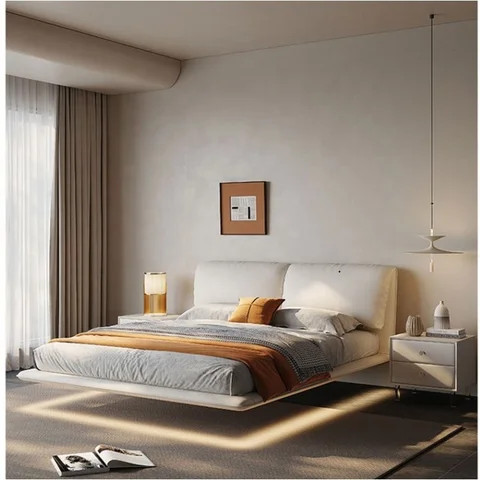 Buy Modern King Size Luxury Metal & Stainless Steel Storage Bed Up ...