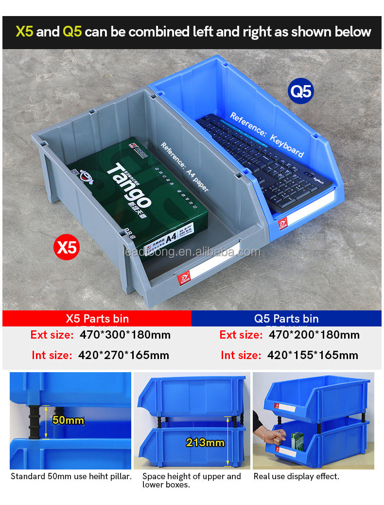 Buy New Tool Case Box Plastic Parts Storage Bins Stackable from ...