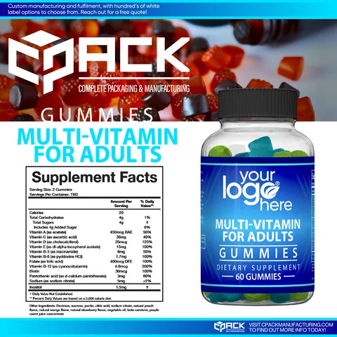 Buy Private Label Nutrition Multi For Adult Dietary Supplement Gummies ...