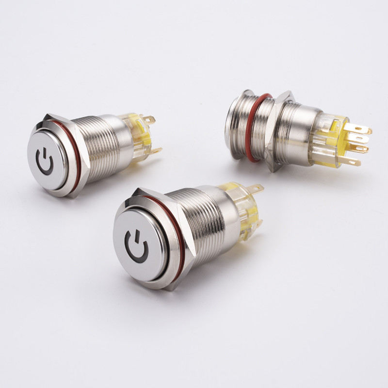 Buy Quality 19mm Metal Push Button Switch Waterproof Self-recovery/self ...