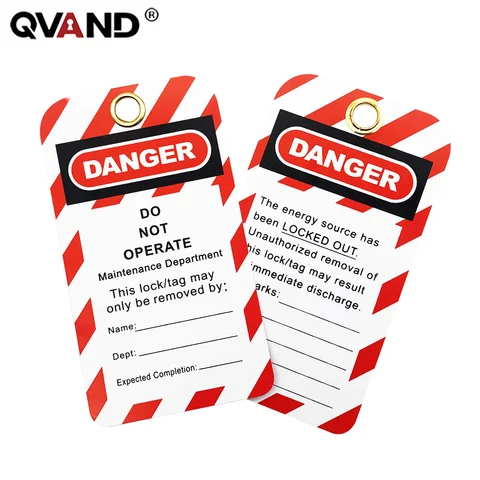 Buy Qvand Safety Security Warning Tag Pvc Label Tags Plastic Safety ...